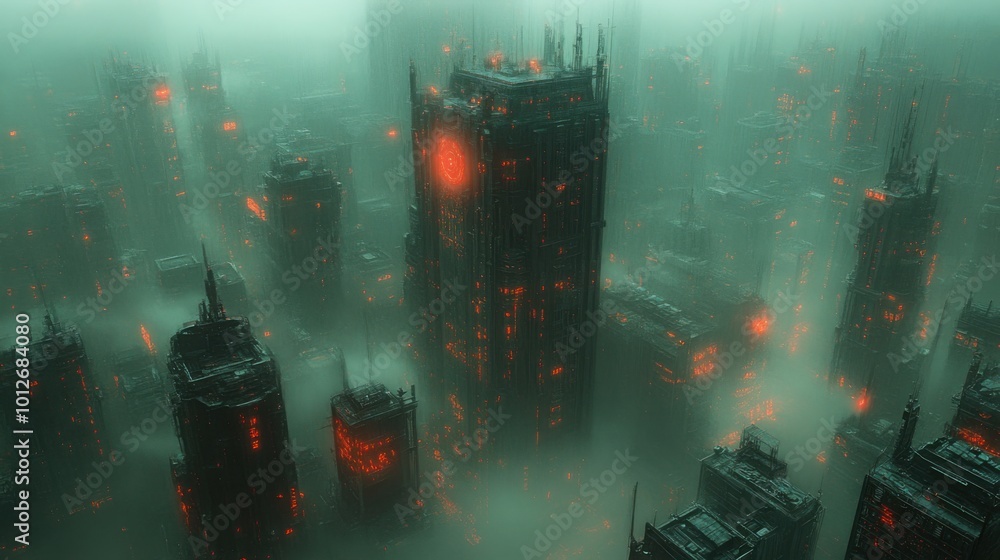 Dystopian Brutalism Skyscraper Architecture for Urban Exploration and ...