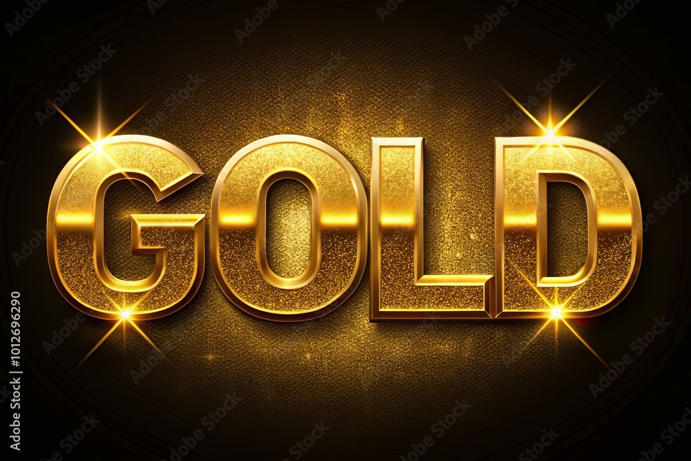 Elevate your designs with a stunning gold text effect featuring a shiny ...