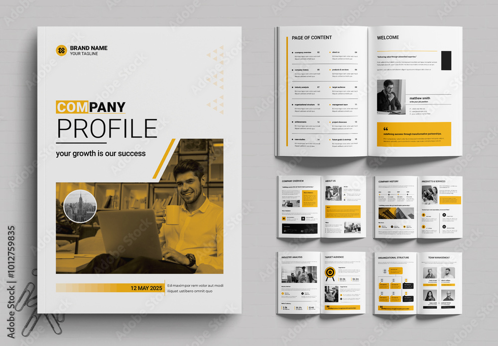 Company Profile Layout Stock Template | Adobe Stock