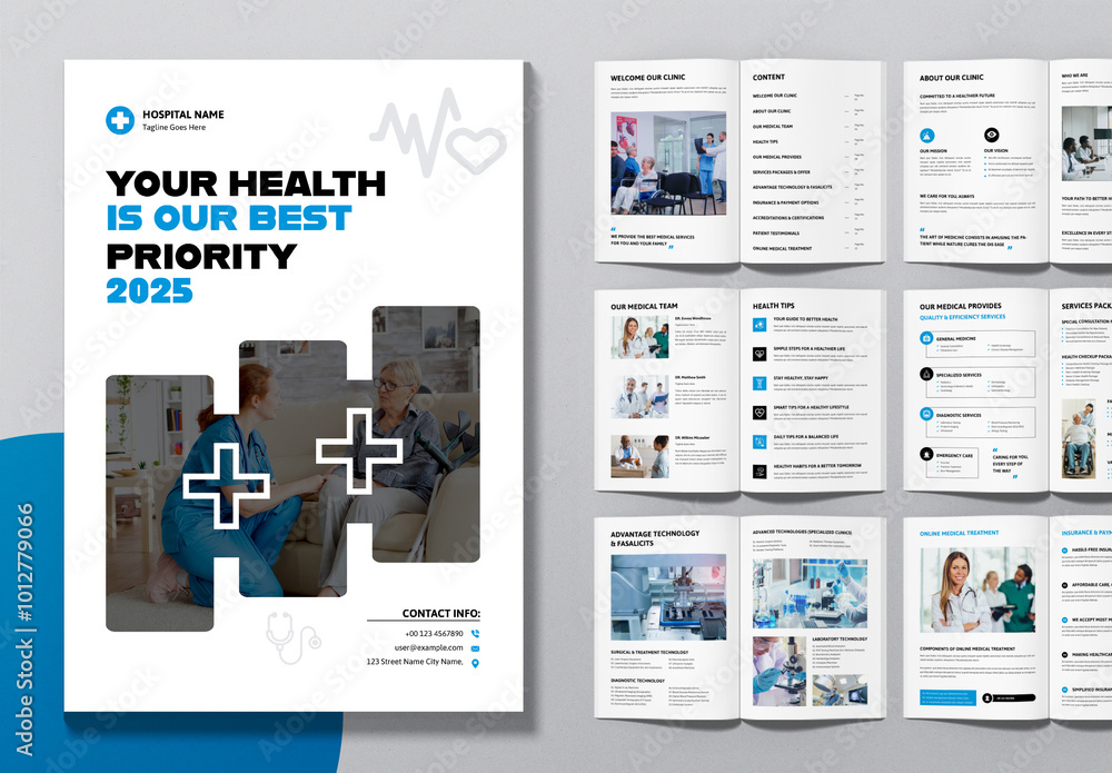 Healthcare Brochure Template Stock Template | Adobe Stock