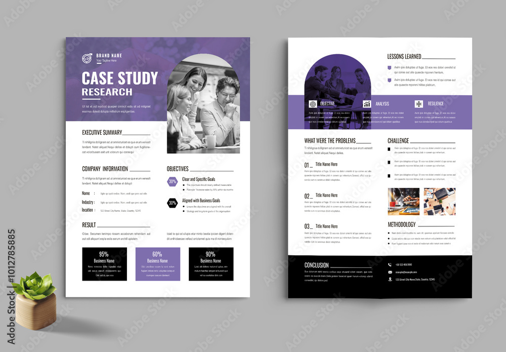 Business Case Study Layout Stock Template | Adobe Stock
