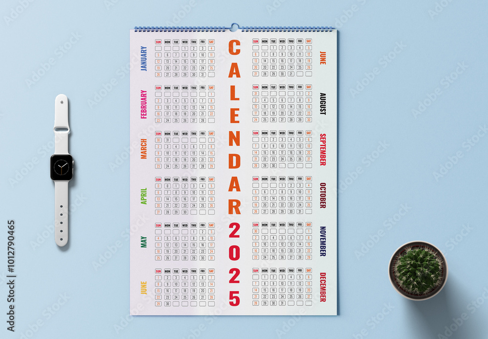 Calendar Template Layout Stock Template | Adobe Stock