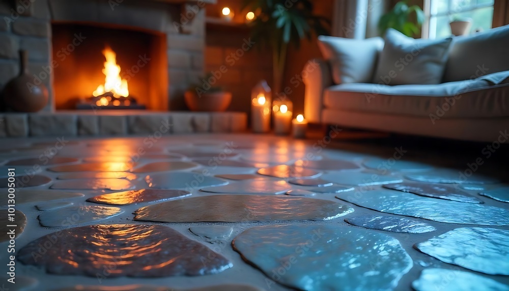 Realistic Floor Mockup for Interior Design and Flooring Projects Stock ...