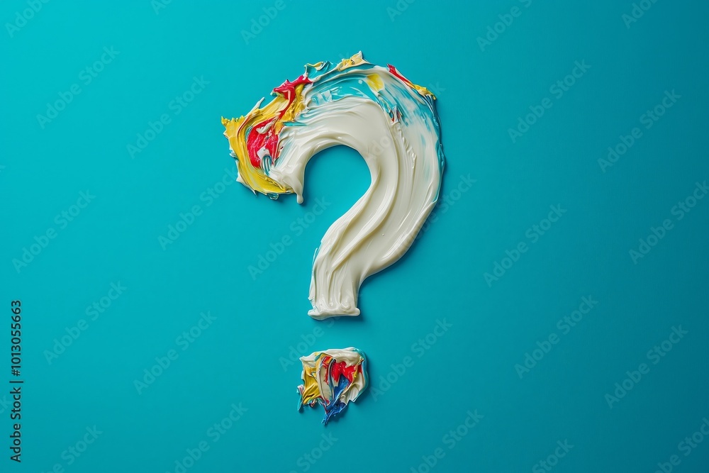 Toothpaste forms a question mark illustrating the dilemma of selecting ...