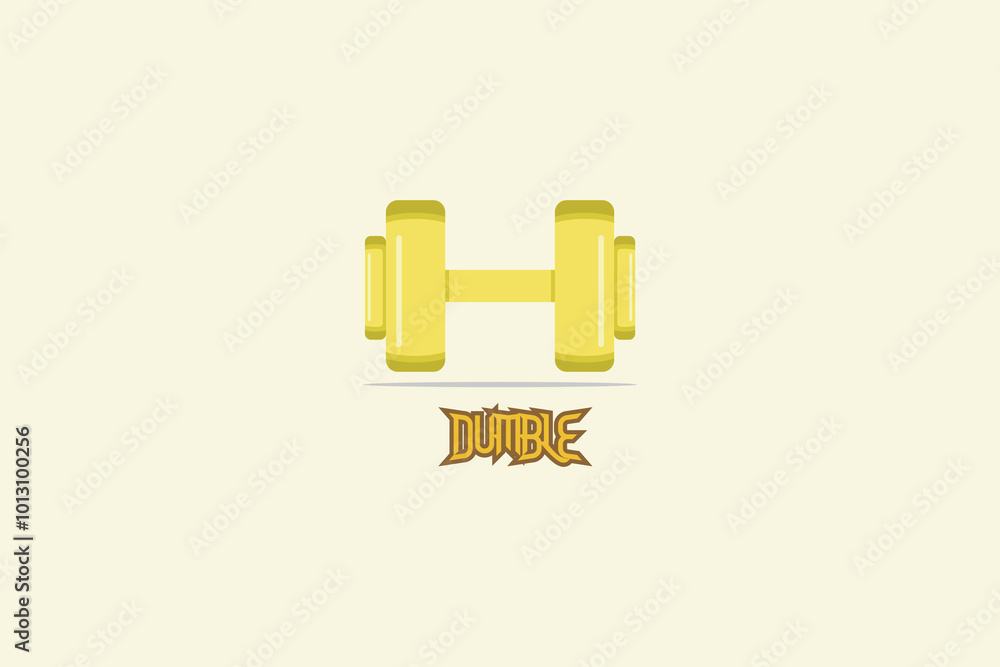 This is a dumbbell icon vector design suitable for logo icon designs ...