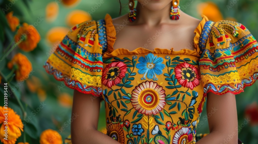 Dia de los Muerto. woman carefully selecting a traditional catrina ...