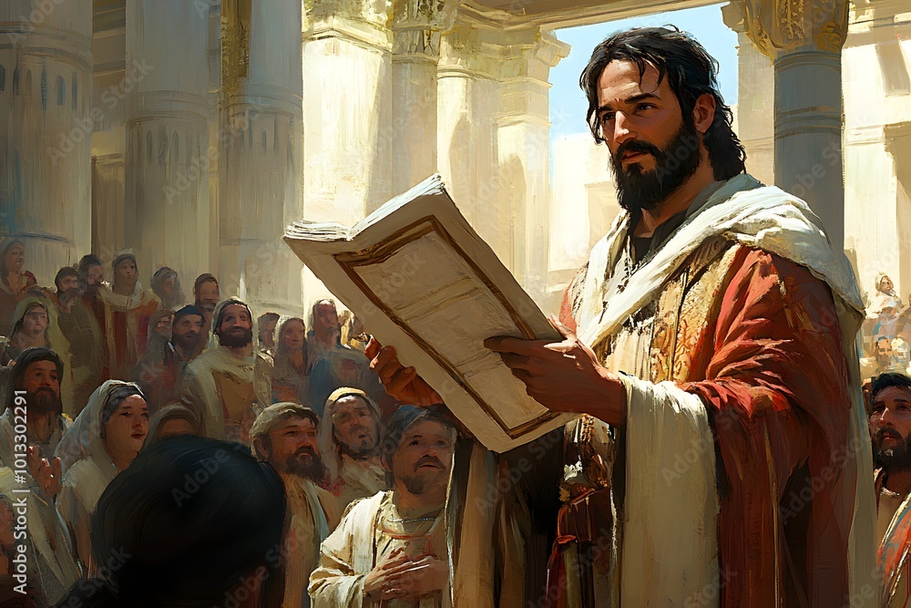 Christianity. Jesus reads from Isaiah in the synagogue and declares His ...