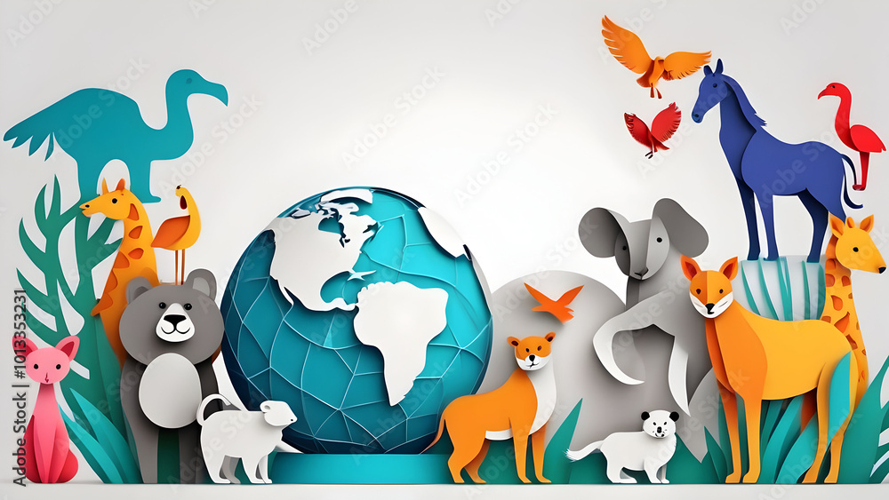 World Animal welfare Day , The world is their home too , wildlife 3D ...
