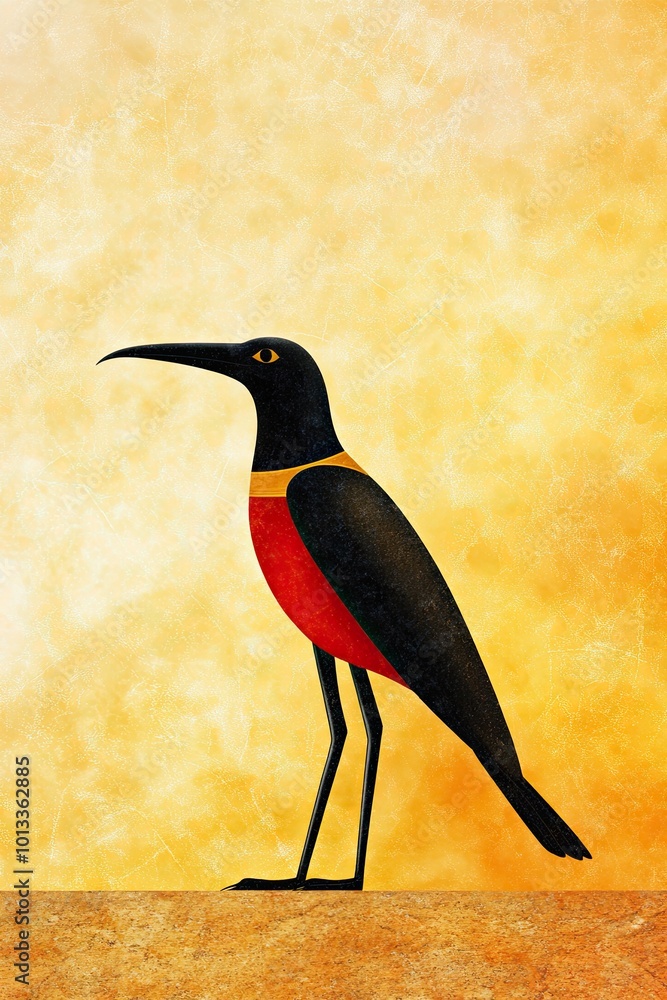 The Ancient Egyptian God Thoth Symbolized by a Stylized Ibis Bird ...