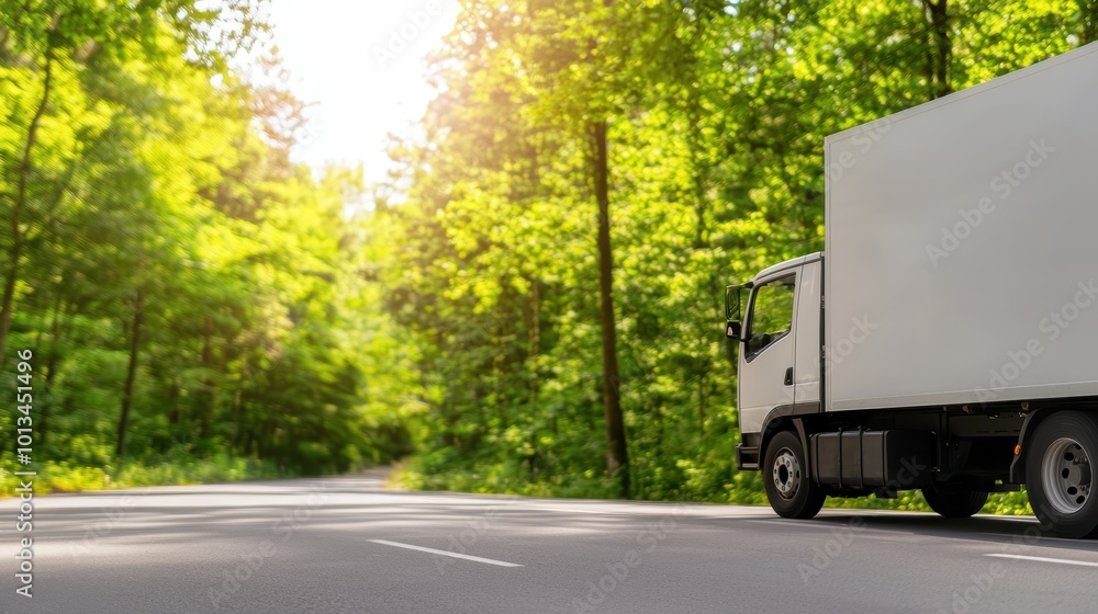 Efficient Logistics: Moving Truck with Container on GPS Tracking Map ...