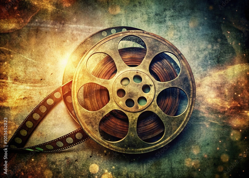 Vintage film texture with scratches, dust, and grains, resembling a ...