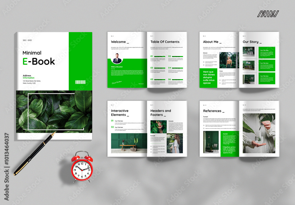 E - Book Layout Stock Template | Adobe Stock