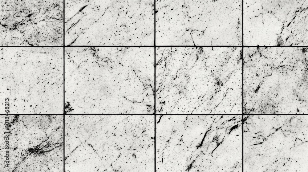 A seamless texture map of flat, light grey granite tiles, perfect for ...