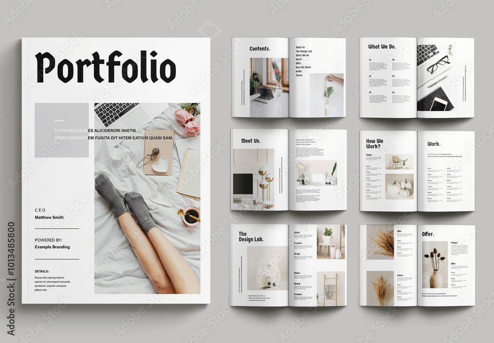 Portfolio Template Layout Stock Template | Adobe Stock