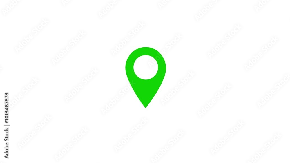 Location map pointer animation. Location map pin pointer on GPS Map ...