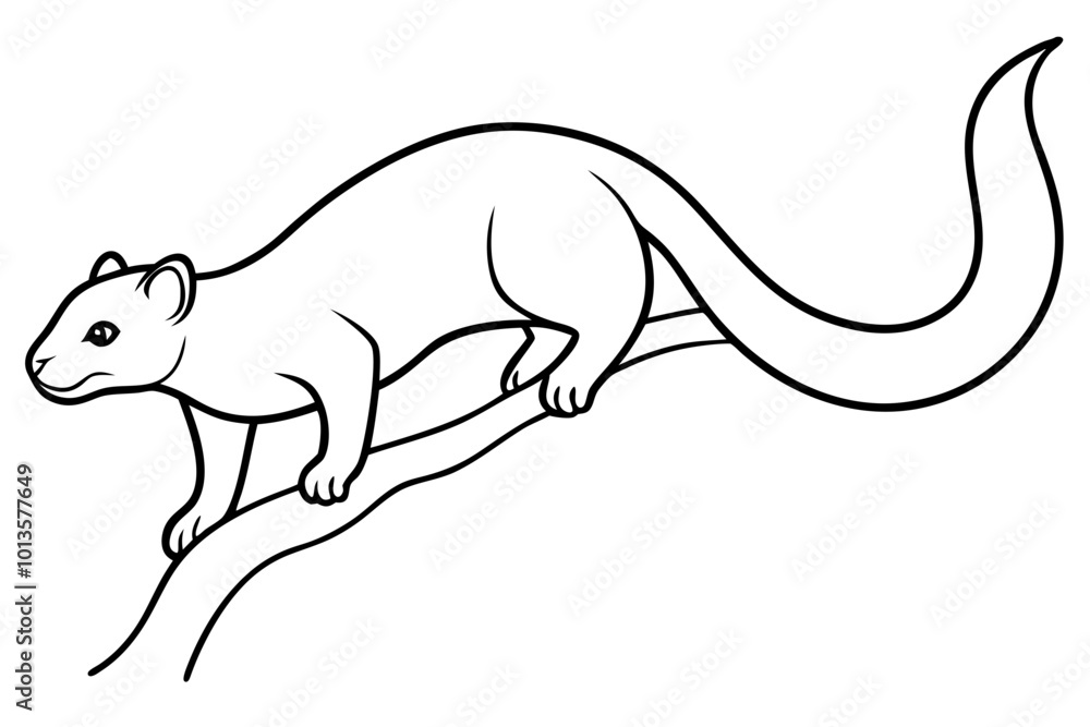 Tayra Climbing a Tree in a Dynamic Vector Illustration Highlighting Its ...