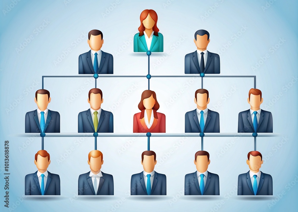 Visual representation of corporate hierarchy illustrates relationships ...