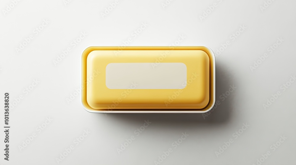 Packaged butter displayed on a bright white background, showcasing a ...