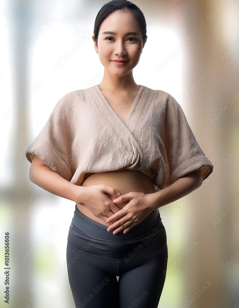 This image represents a focus on internal health and well-being, with ...