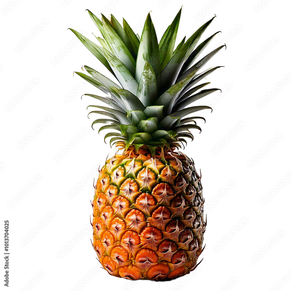 pineapple isolated with transparent background, single object pineapple ...