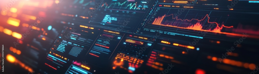 Futuristic Project Dashboard Displaying Task Progress in 3D Animation ...