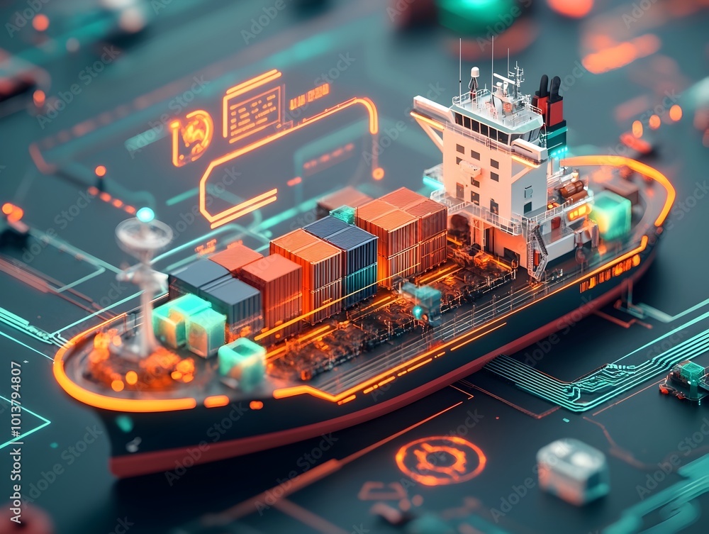 Futuristic cargo vessels advanced maritime freight carriers employing ...