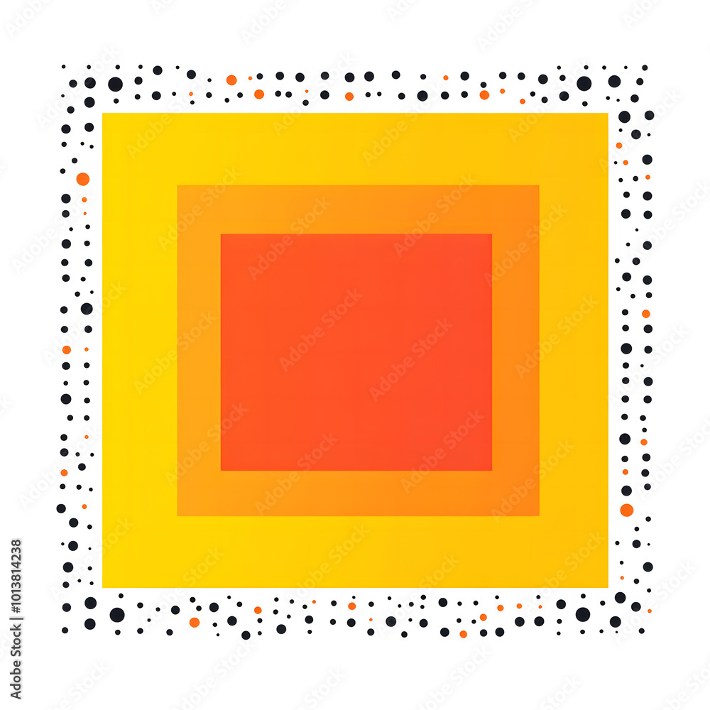 Vector logo with yellow and orange colors design, a square shape in the ...