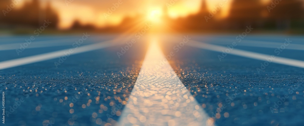 Sunrise Over a Wet Running Track: A Glimpse of New Beginnings and ...