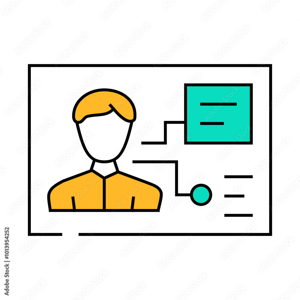Vetor de client analysis kyc line icon vector. client analysis kyc sign ...