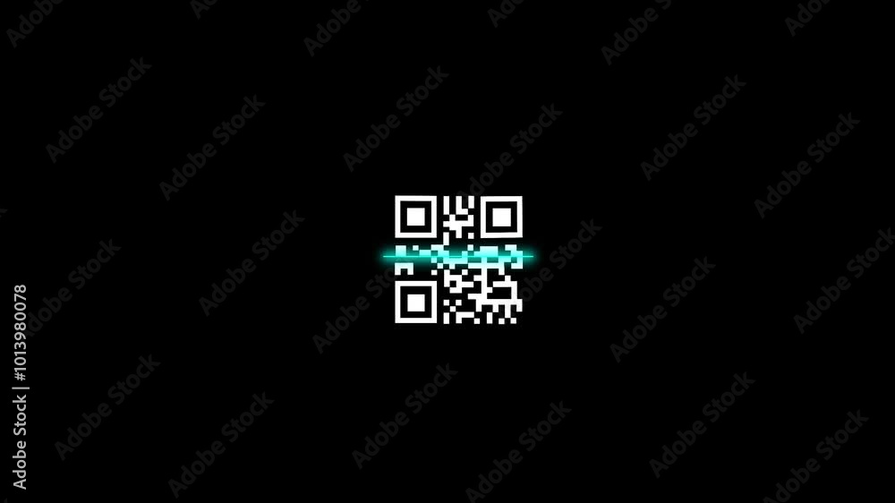 QR code, scan. Motion graphic design. Alpha channel ,The QR codes ...