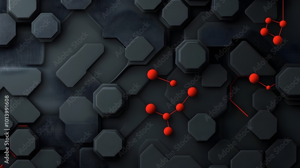 Minimalist and flat design showcasing the atomic structure and ...