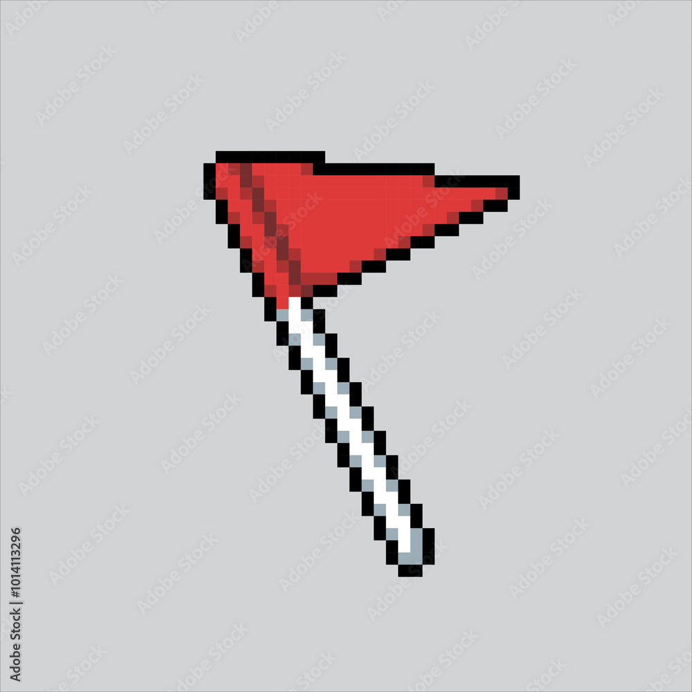 Pixel art illustration Corner Flag. Pixelated Football Soccer Flag ...