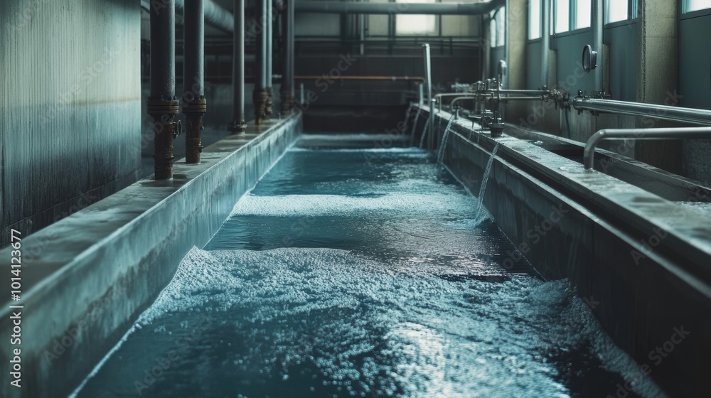 Water Treatment Facility, modern infrastructure, advanced filtration ...