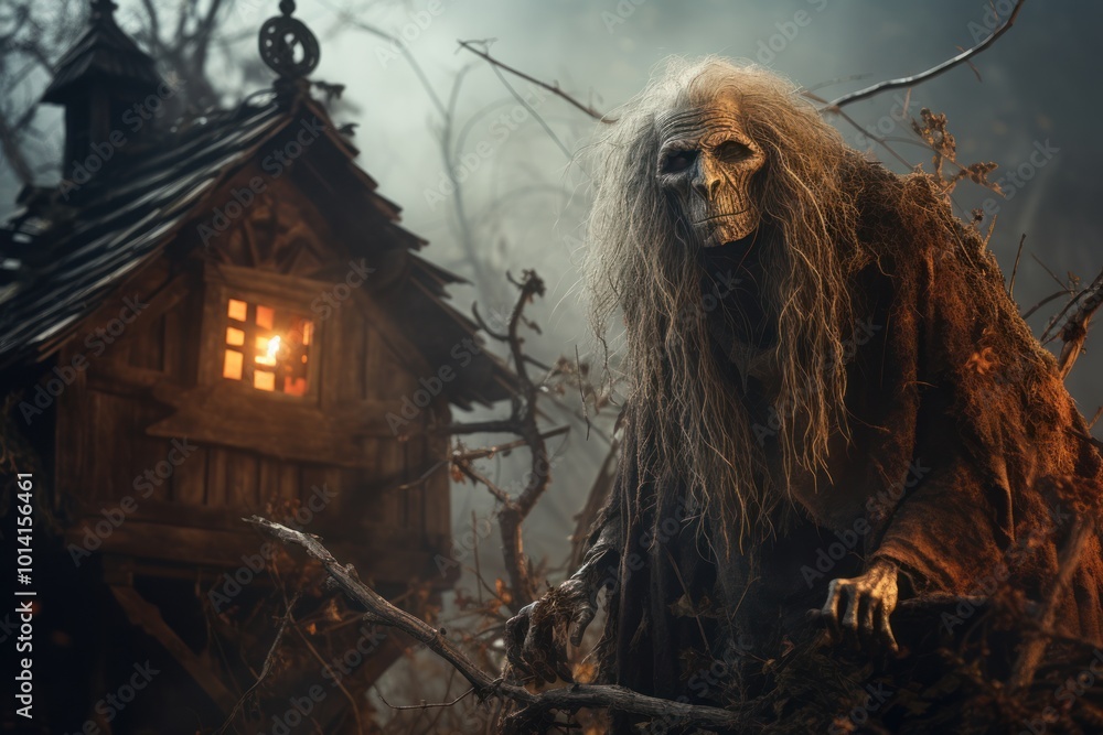 Mythical figures: Baba Yaga, infamous witch living in hut on chicken ...