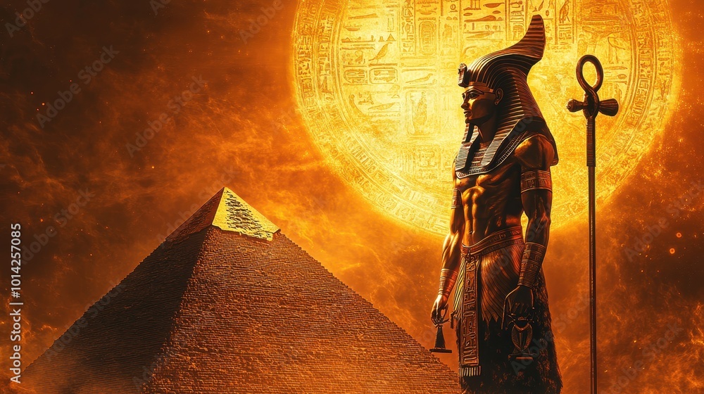 Ai Generated Image of Egyptian God Amun Ra, Ancient Egyptian Deity Ra ...
