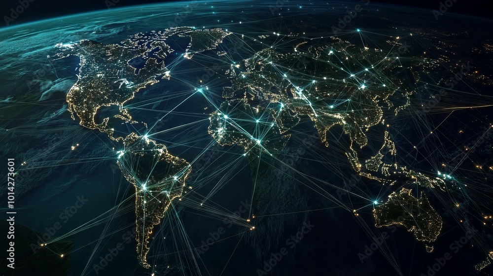 A global supply chain network visualized through GenAI algorithms ...