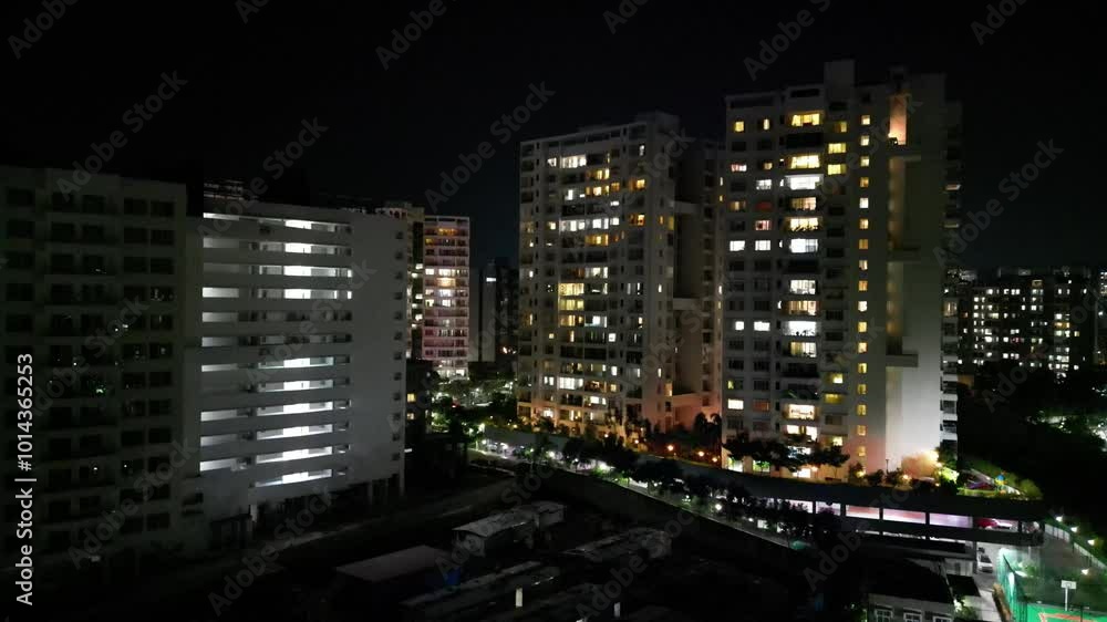 Vidéo Stock 4k India skyline, Pune drone view, buildings, skyscraper ...