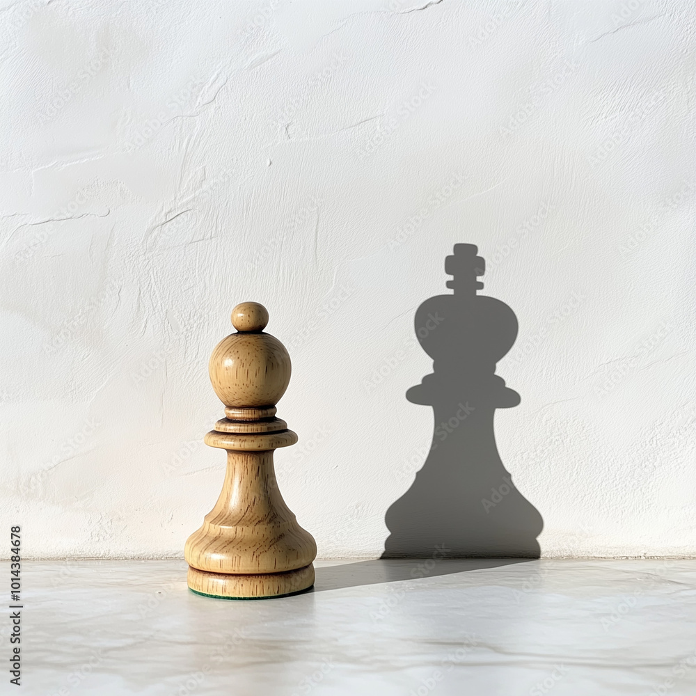 A chess pawn's shadow on the wall transforms into the silhouette of a ...