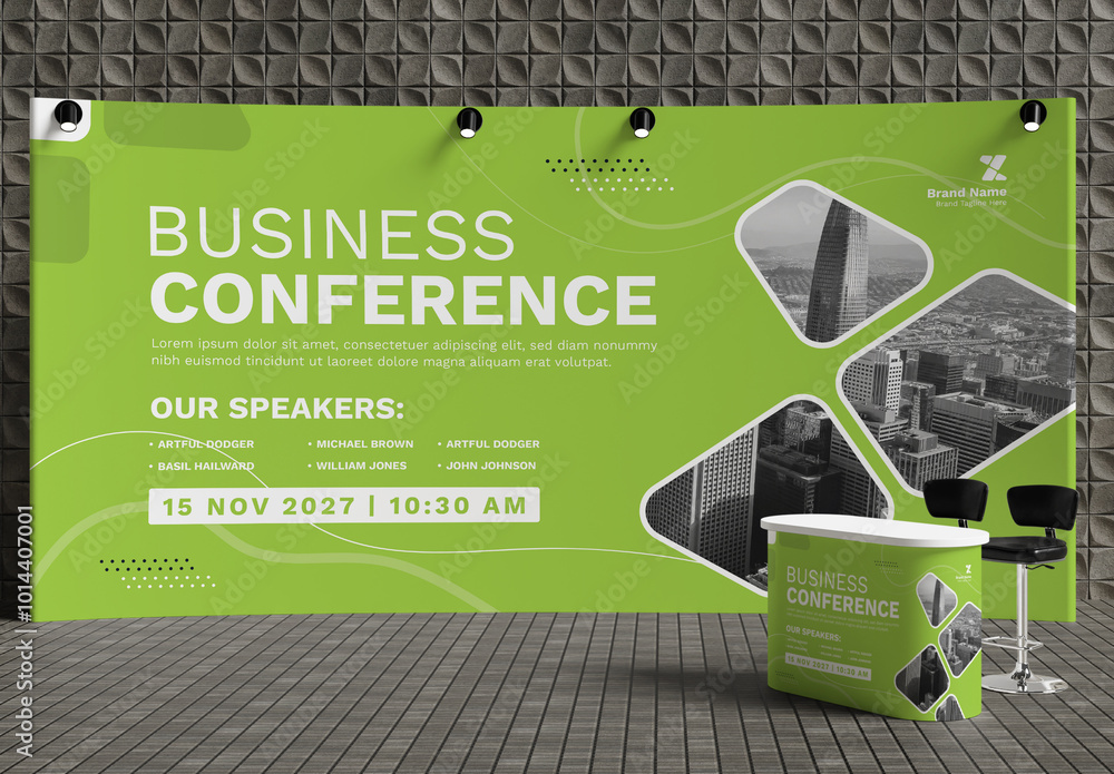 Conference Exhibition Event Backdrop Template Stock Template | Adobe Stock