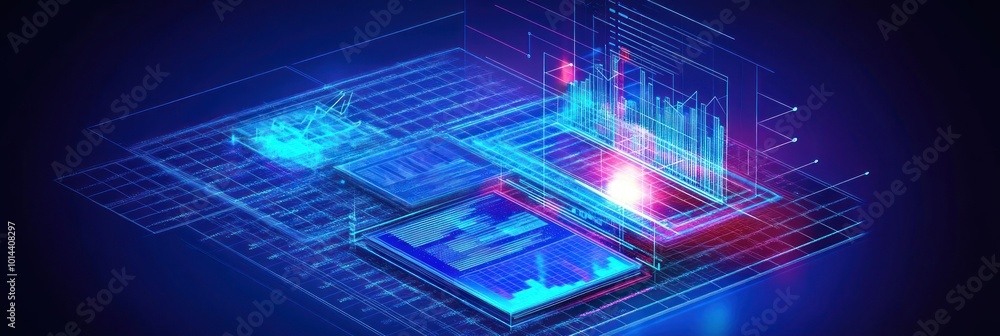 Abstract digital representation of data analysis and visualization with ...