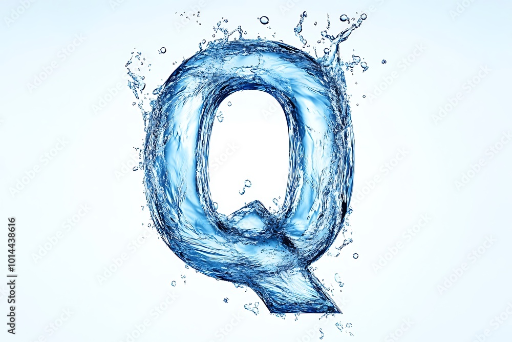Water and water bubble alphabet letter. Letter Q Stock Illustration ...