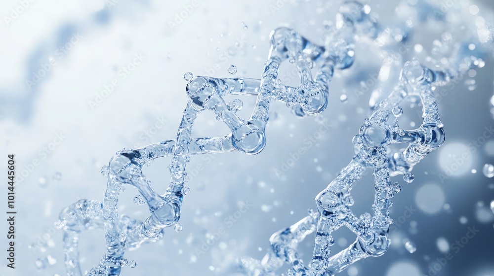 Liquid DNA Structure, a stunning representation of a DNA helix composed ...