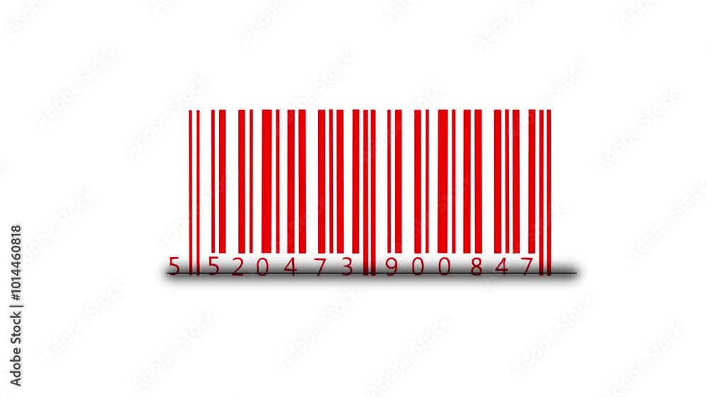 Tracking Bar Code Identification Sticker Label Barcodes Number Sequence ...