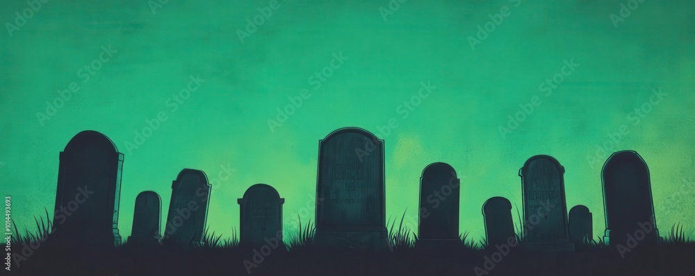 Retro horror movie poster background, grainy texture, spooky graveyard ...