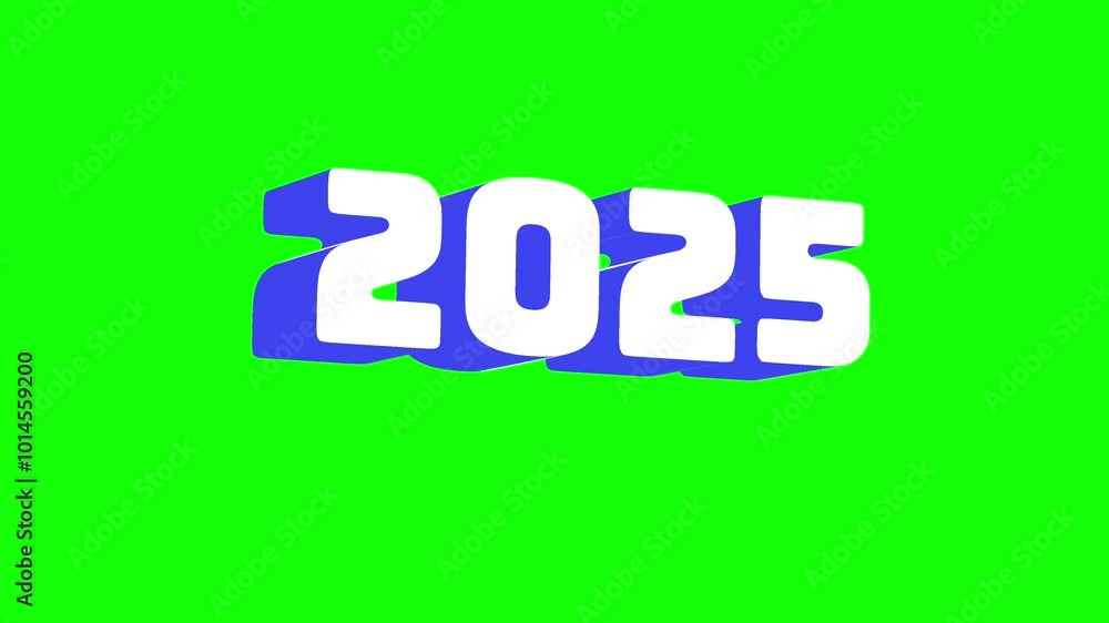 2025 green screen animation 2D. template animation icon 2025 loopable ...