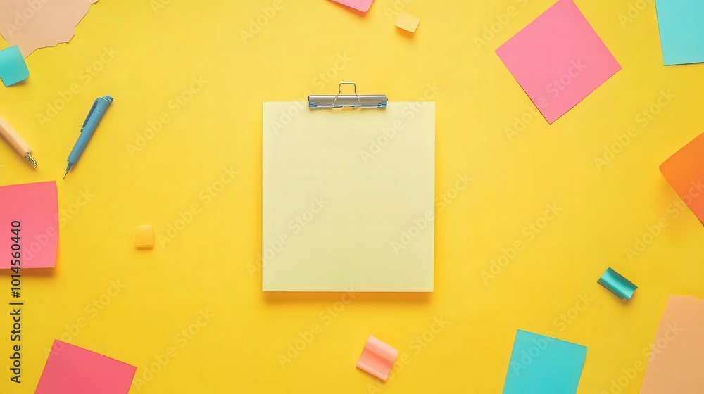 Digital sticky note, card and mockup with template for to-dos, tasks or ...