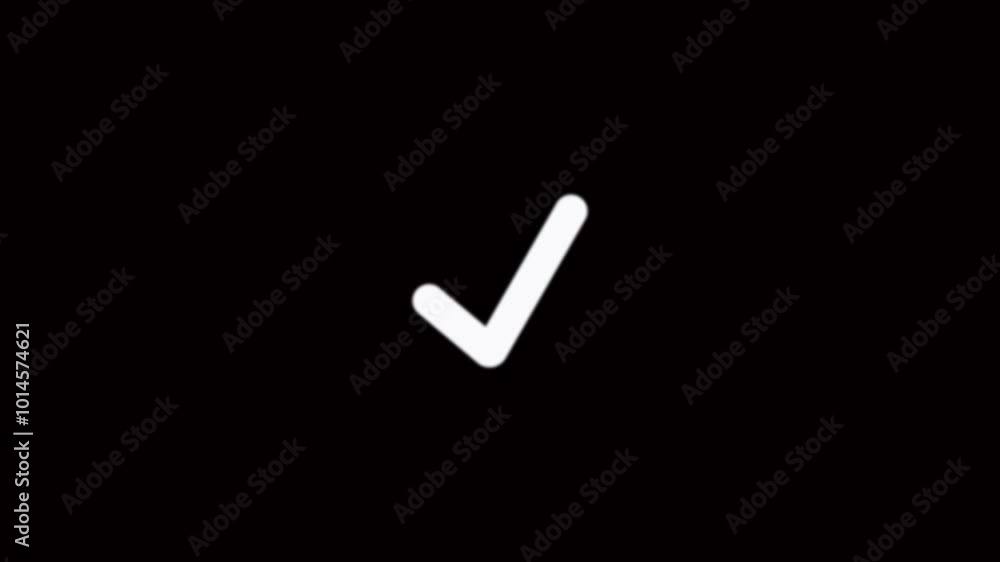 black checkmark animation and double check icon. Yes tick. Correct ...