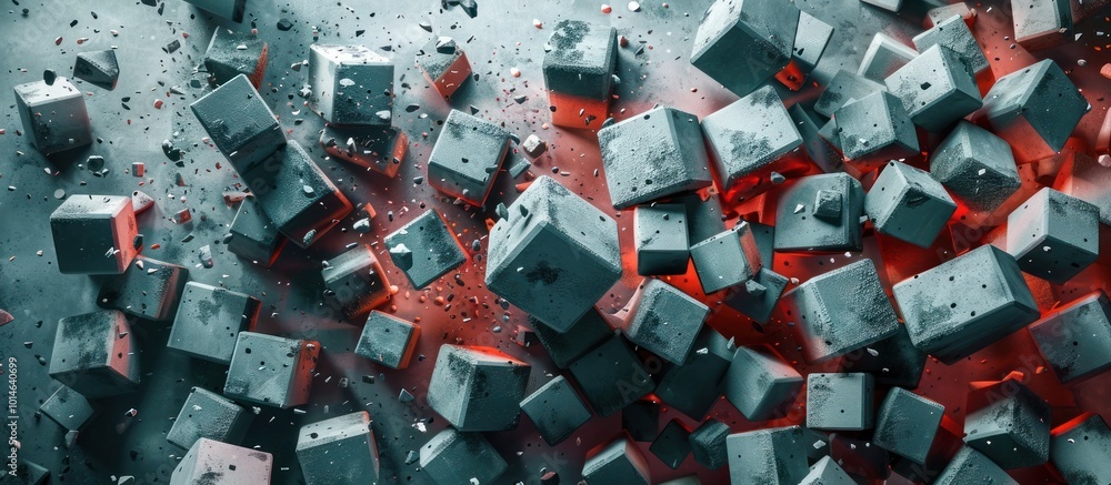 Devastating explosion has left shattered concrete glass and rubble ...
