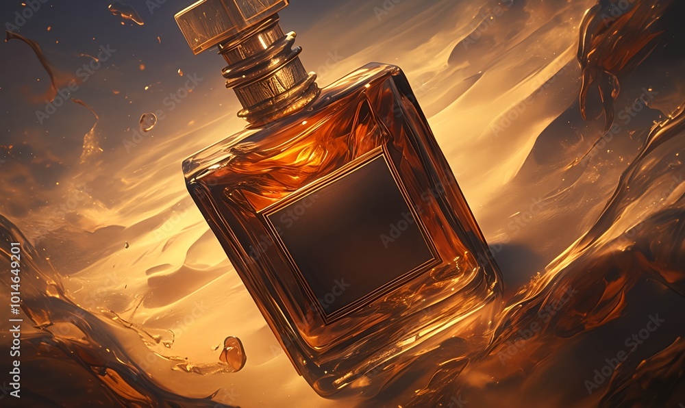 The luxurious Bourbon Mirage cognac bottle features a swirling heat ...