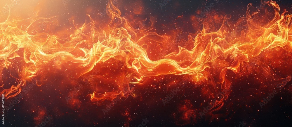 Dramatic backdrop of raging flames intense fiery energy and blazing ...